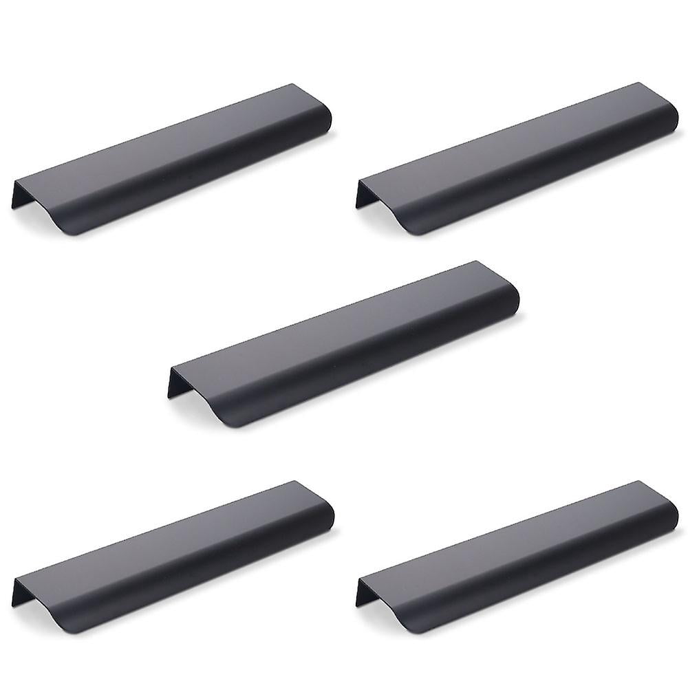 Set of 5 Invisible Black Kitchen Furniture Handle - 160mm Center ...