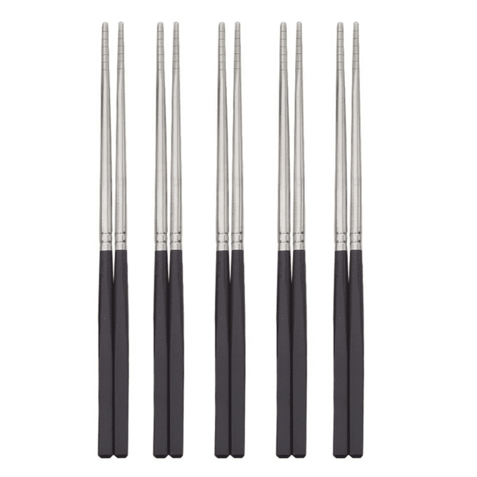 (Set of 5) Korean Style Reusable 9.5" Chopsticks Set | Dishwasher Safe ...