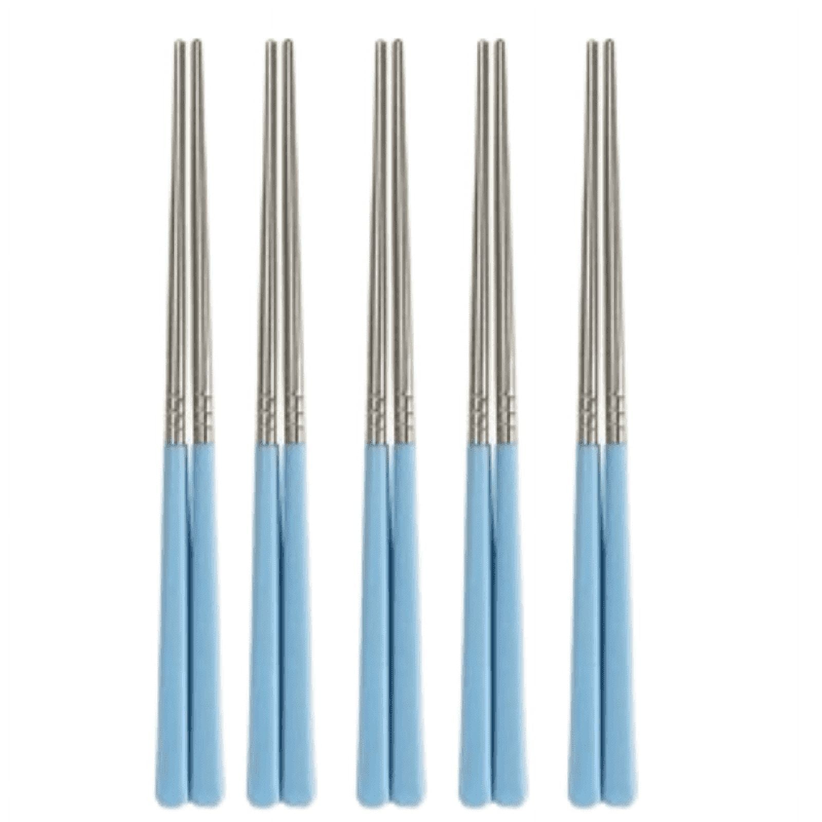 (Set of 5) Korean Style Reusable 9.5" Chopsticks Set | Dishwasher Safe ...
