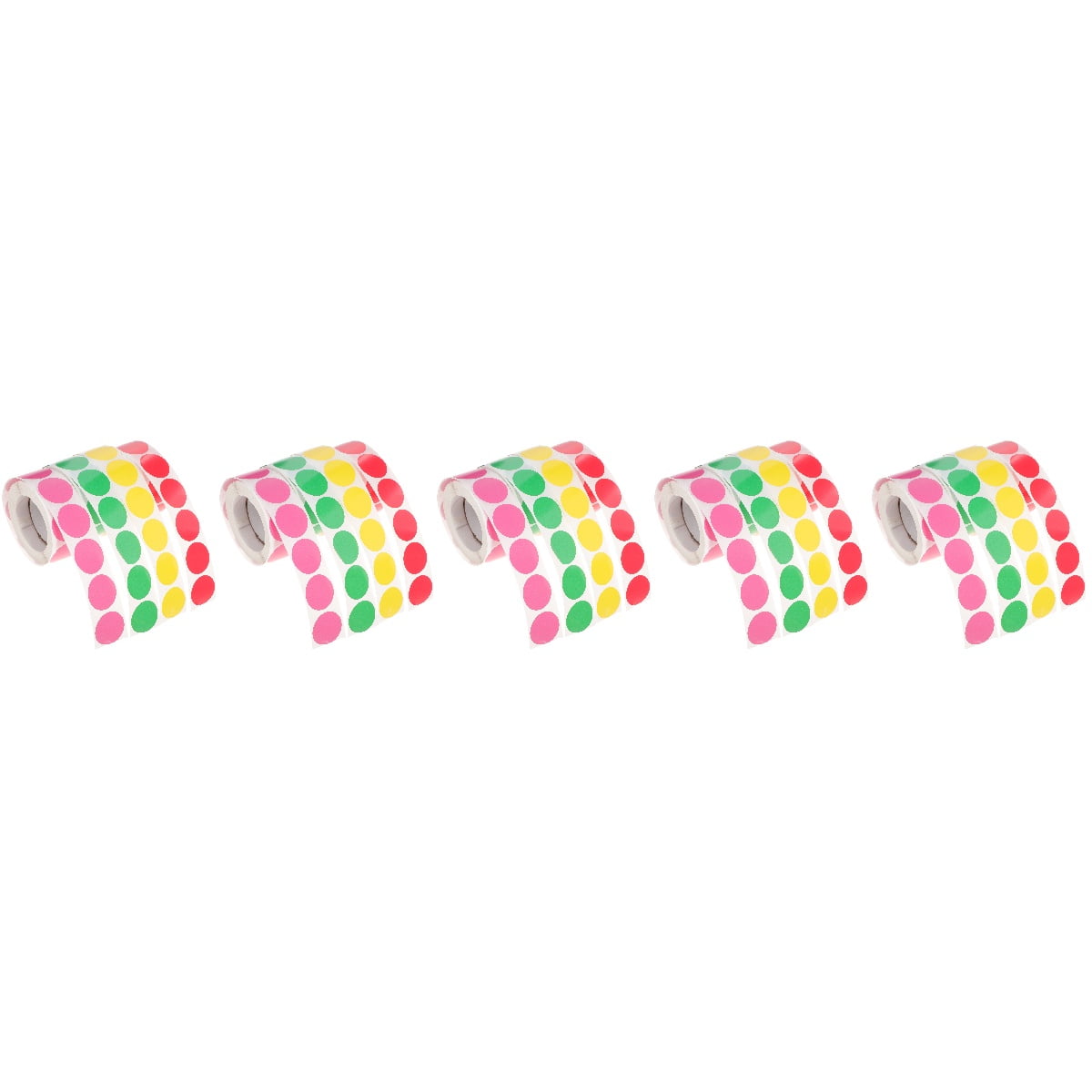 Set of 5 Labels Circle Multi-color Stickers Clothes Organization ...