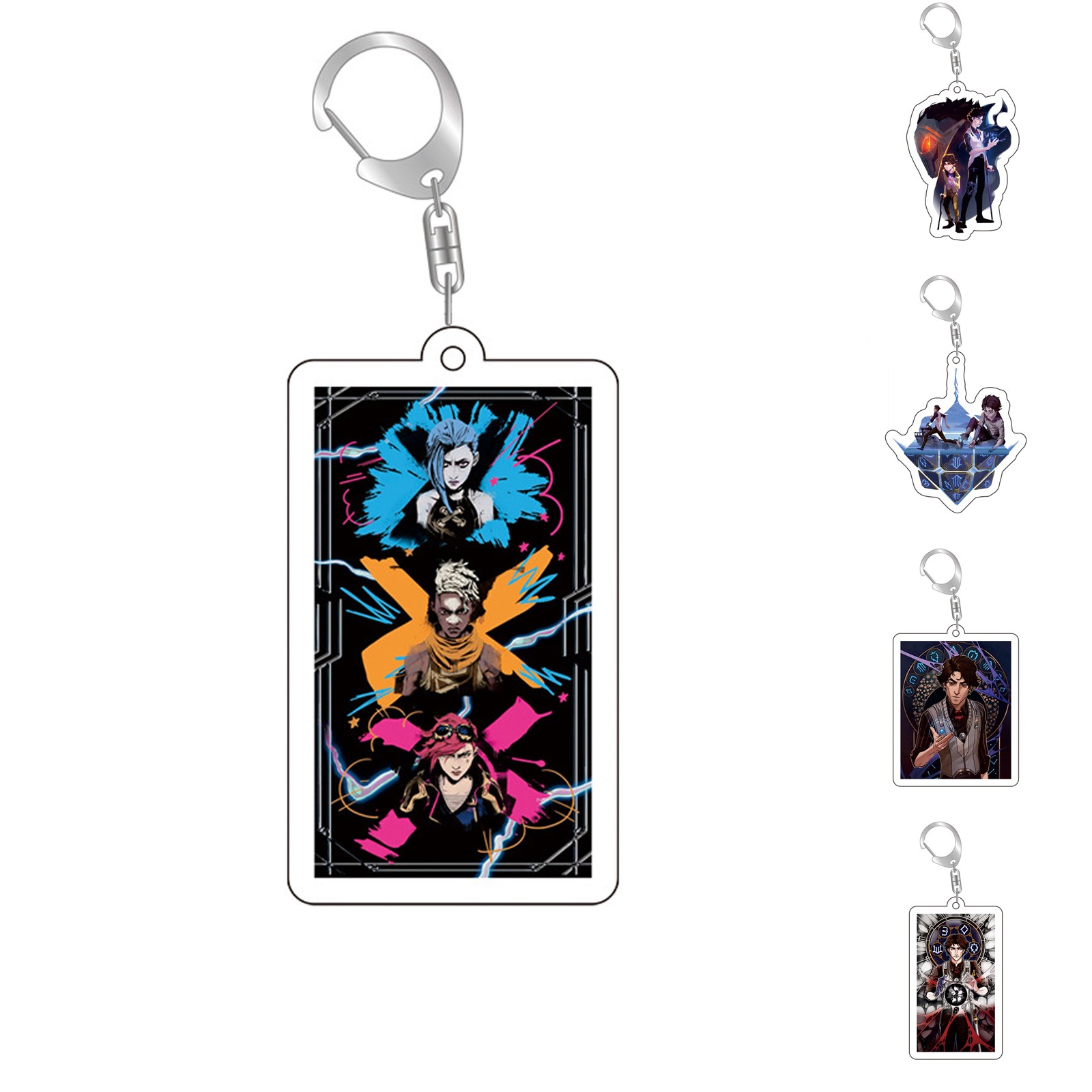 Set of 5 League Of Legends Acrylic Keychain Arcane Keychain - Walmart.com