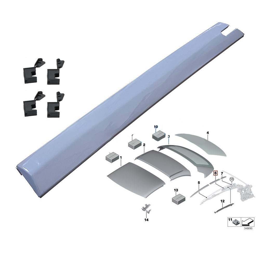 Set of 5 Left Convertible Roof Molding+Clips For BMW E93 335i M3 M4 F83 ...