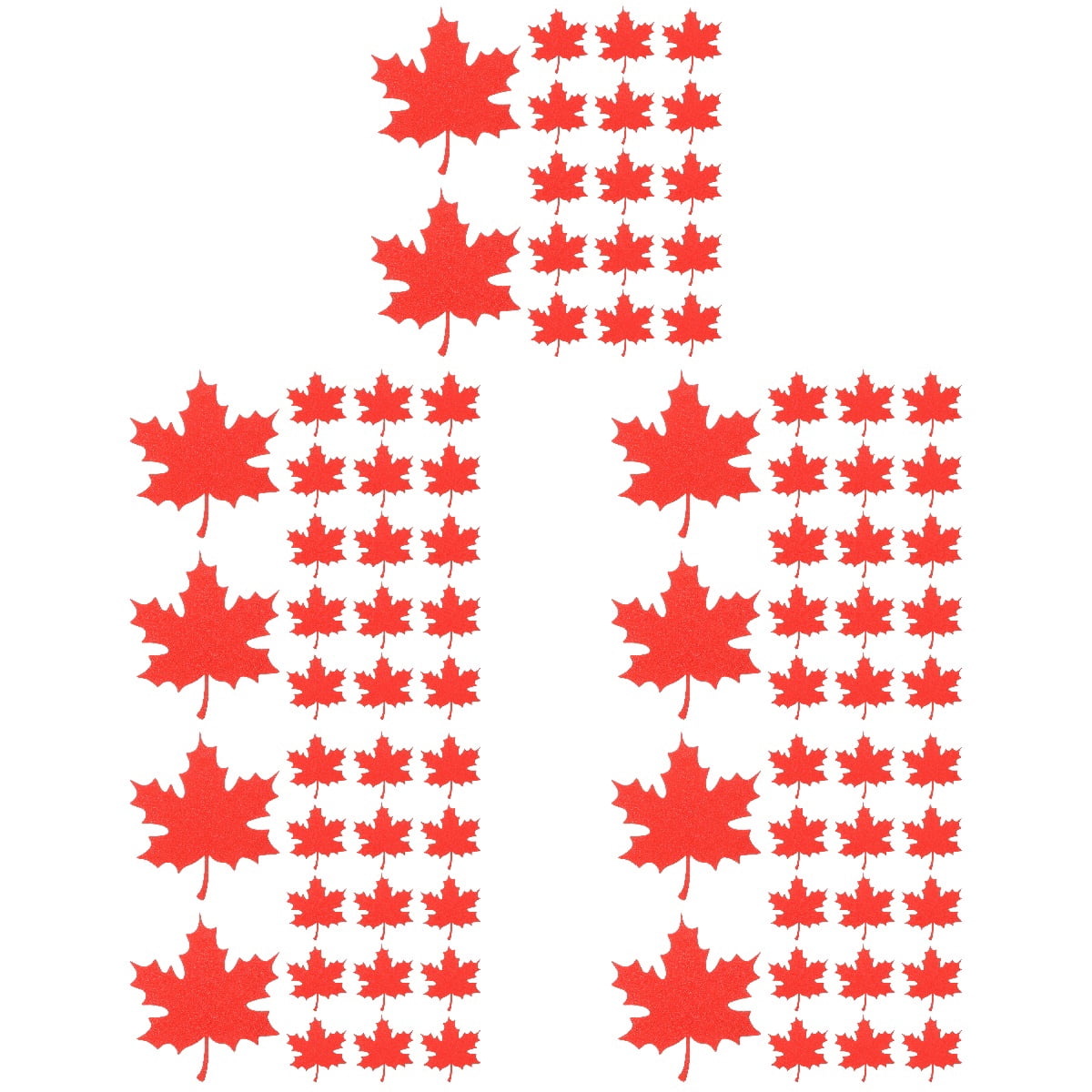 Set of 5 Maple Leaf Cutout Artificial Leaves Fall Crafts 10X8.8CM Red ...