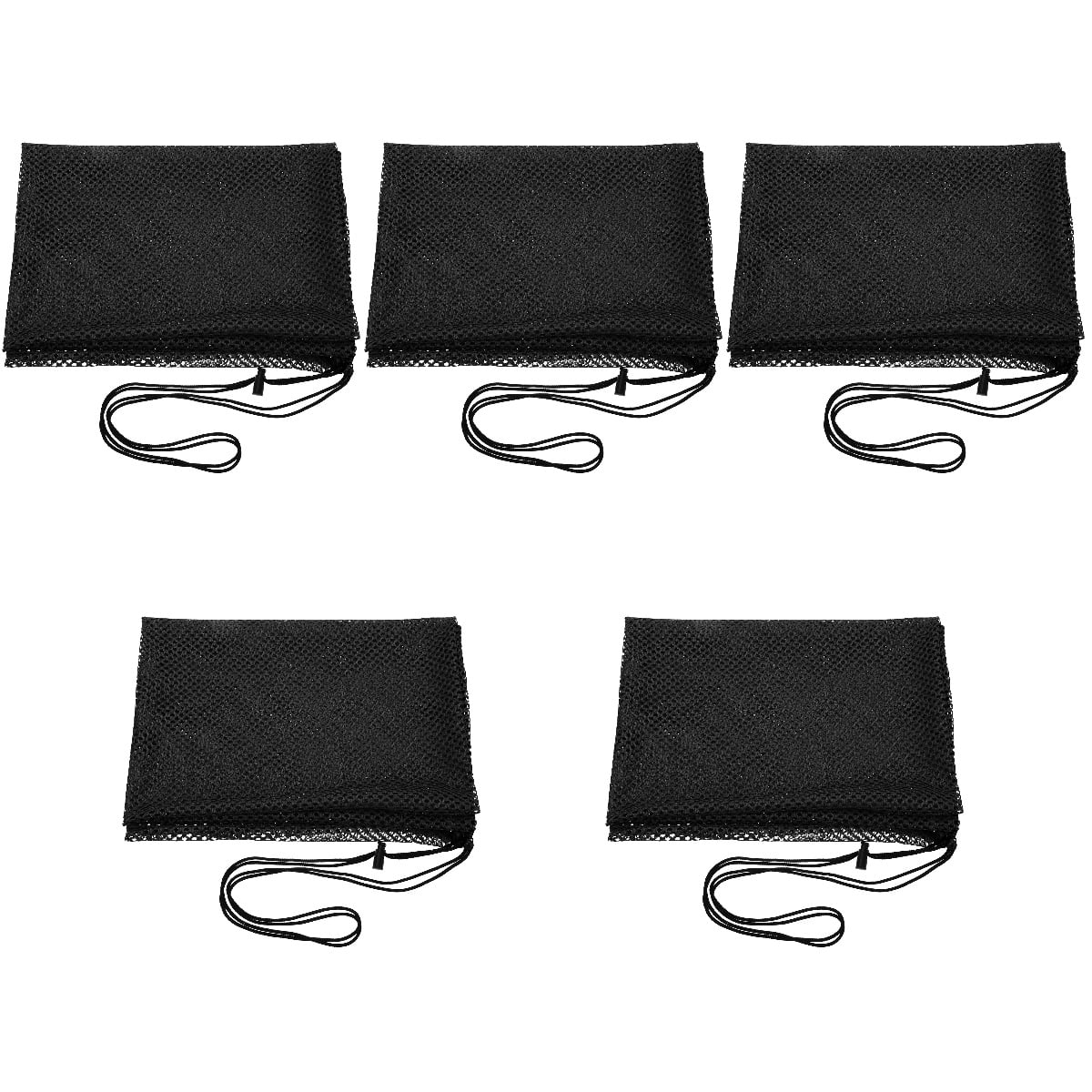 Set of 5 Mesh Bag Mesh Bag Black Backpack Small Mesh Bags Drawstring ...