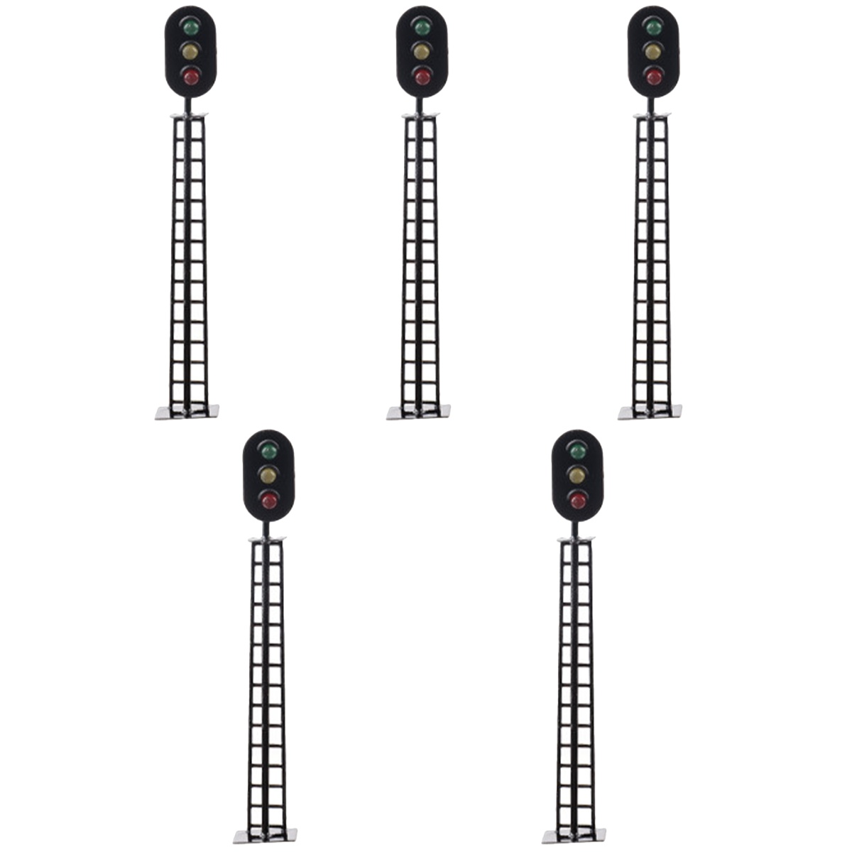 Set of 5 Model Train Lights Models Decor Mini Landscape Light Traffic ...
