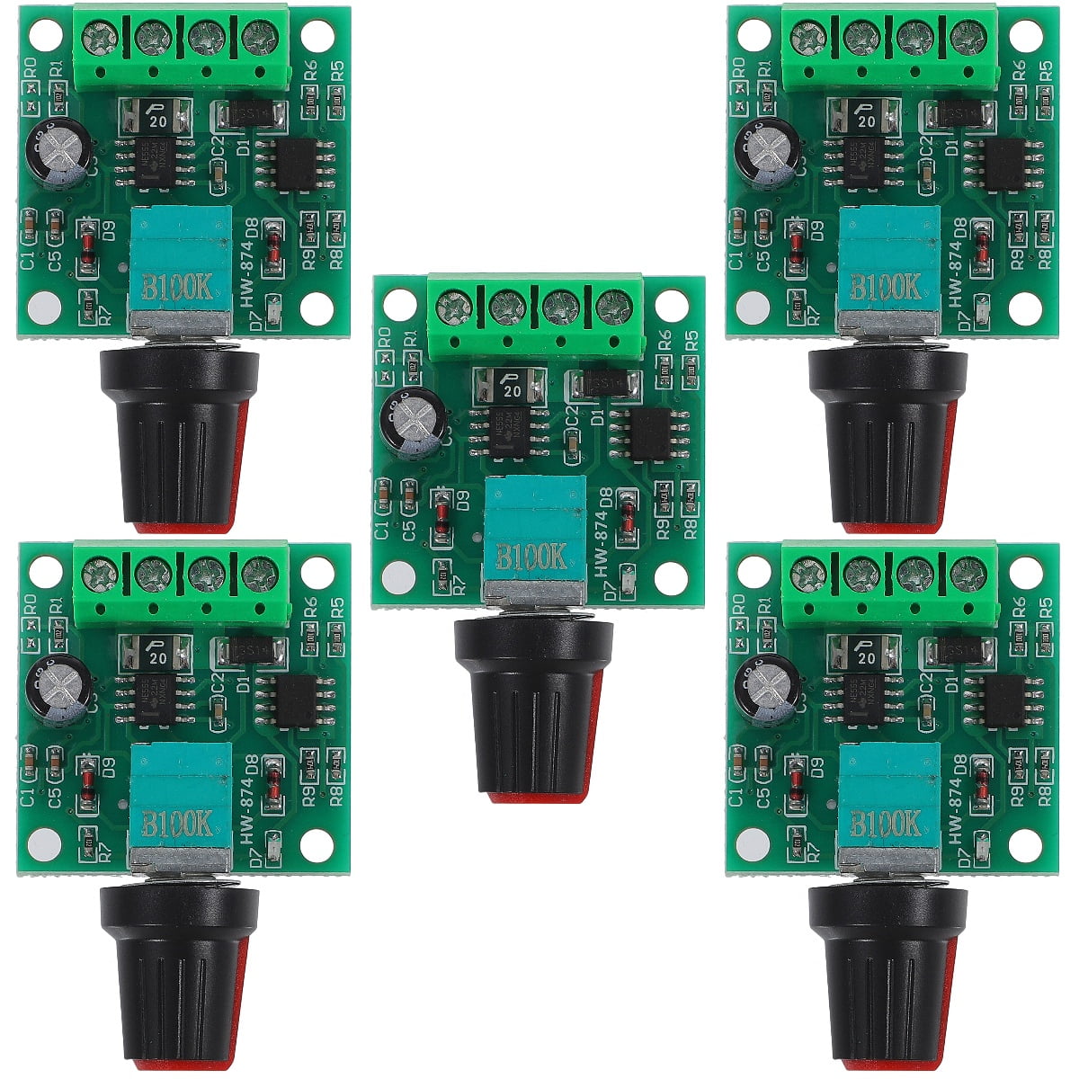 Set of 5 Motor Speed Controller Switch PWM Voltage Regulator Pcb ...