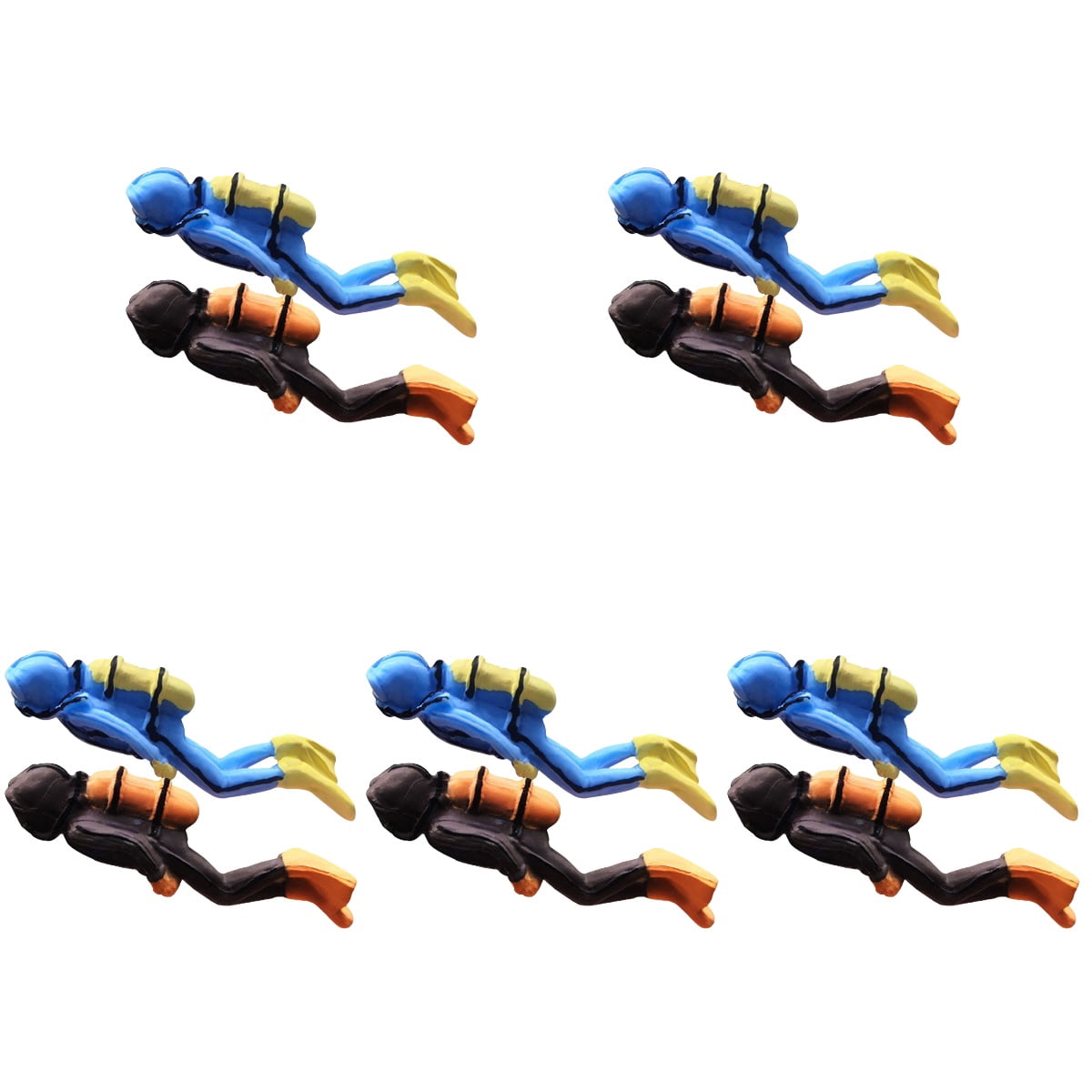 Set of 5 Ocean Character Diver Model Scene Layout Ornament Mini ...