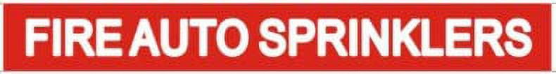 Set of 5 PCS - Pipe Marking-FIRE AUTO SPRINKLERS (Sticker,RED, 2x8)(ref ...