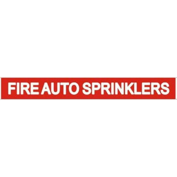 Set of 5 PCS - Pipe Marking-FIRE AUTO SPRINKLERS (Sticker,RED, 2x8)(ref ...