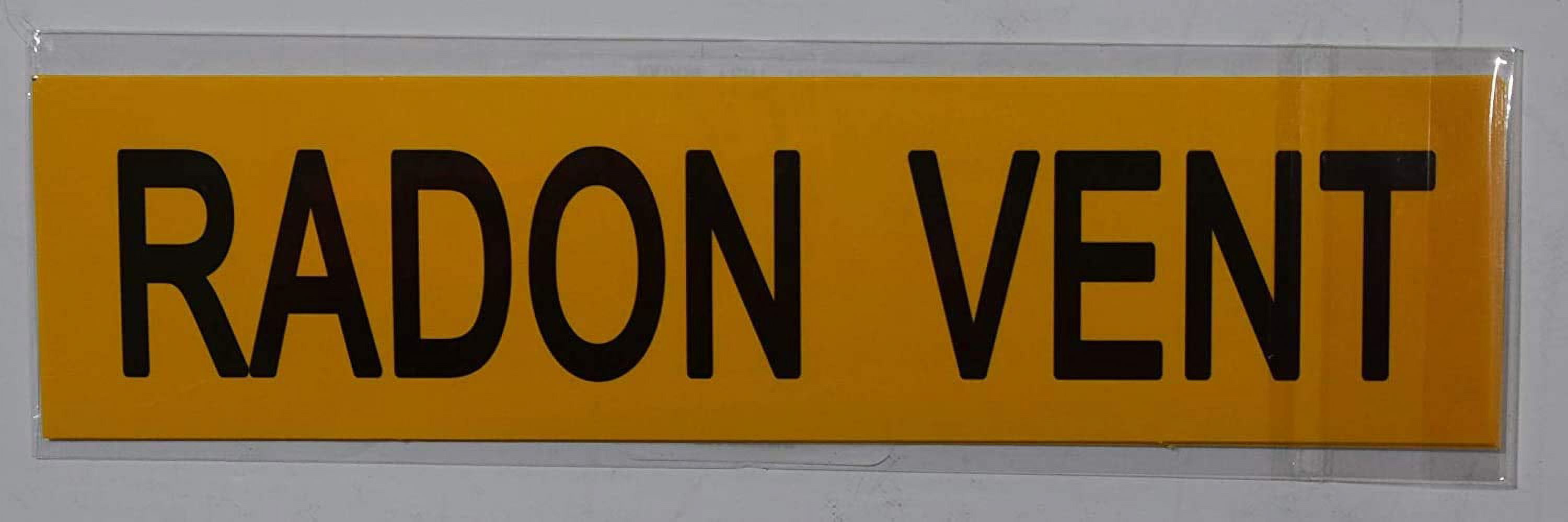 Set of 5 PCS - Pipe Marking- Radon Vent (Sticker,Yellow, 2X8) (ref-2201 ...