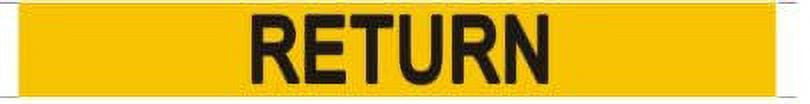 Set of 5 PCS - Pipe Marking- Return Sign (Sticker,Yellow, 1X8)(ref-2022 ...