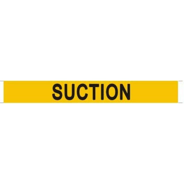Set of 5 PCS - Pipe Marking- Suction Sign (Sticker,Yellow, 1X8)(ref ...