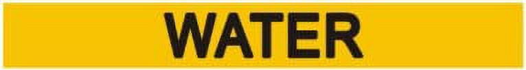 Set of 5 PCS - Pipe Marking- Water Sign (Sticker,Yellow, 1X8)(ref-2022 ...