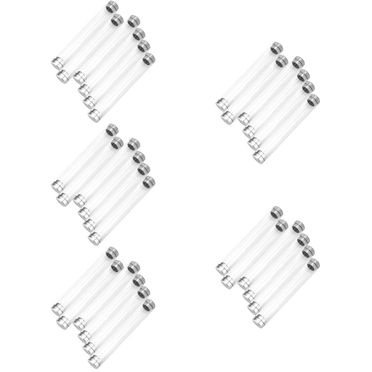 Set of 5 Pen Container Dry Erase Markers Clear with Lid Transparent ...