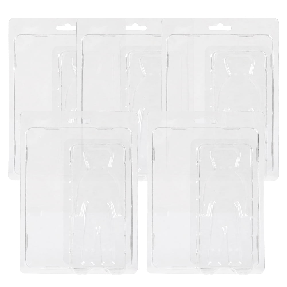 Set of 5 Plastic Resealable Clamshell Blister Packs for Custom 6 Inch ...