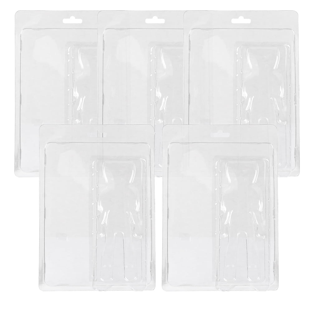 Set of 5 Plastic Resealable Clamshell Blister Packs for Custom 8 Inch ...