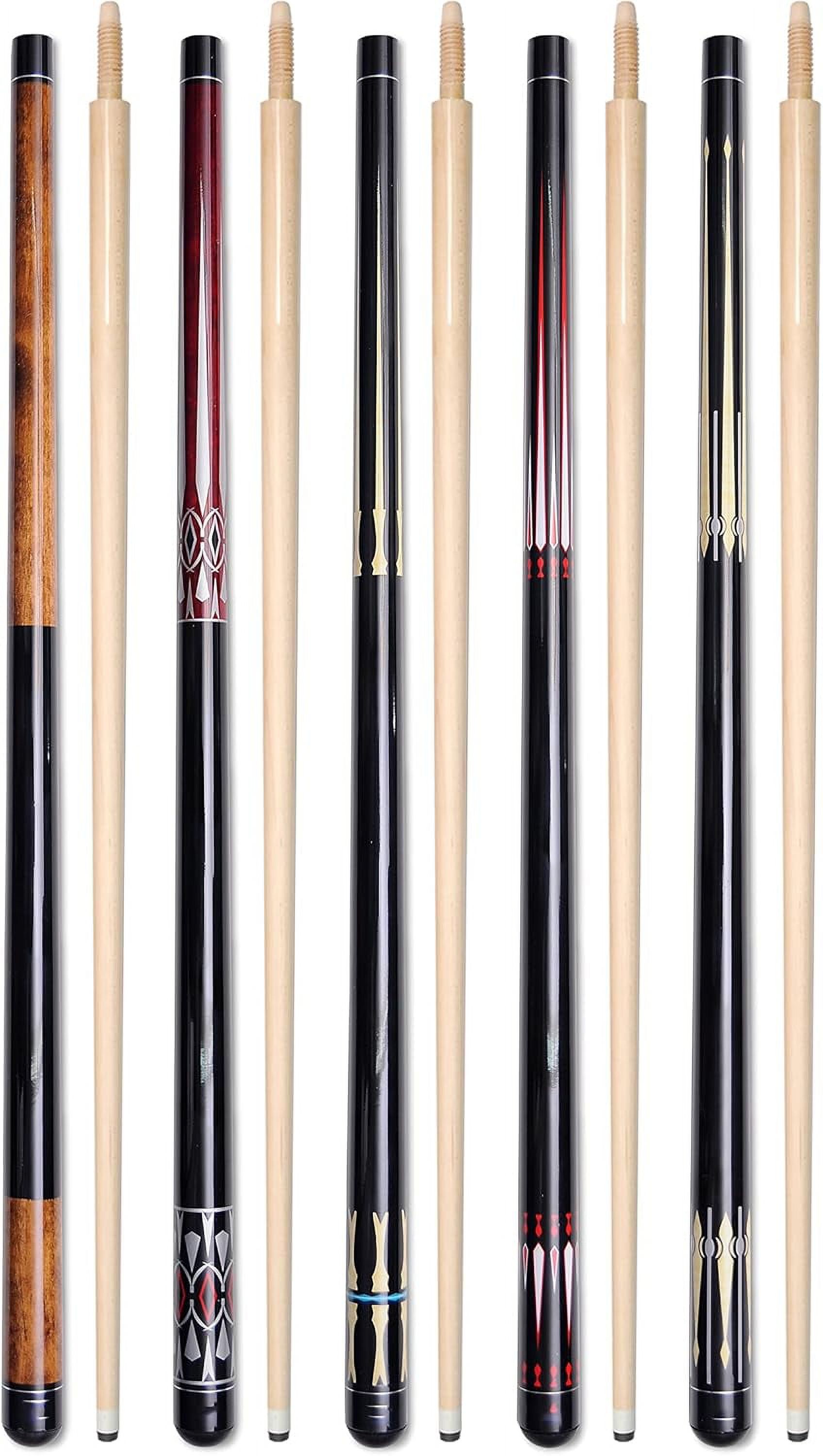Set of 5 Pool Cues Billiard House Bar Pool Cue Sticks - Walmart.com
