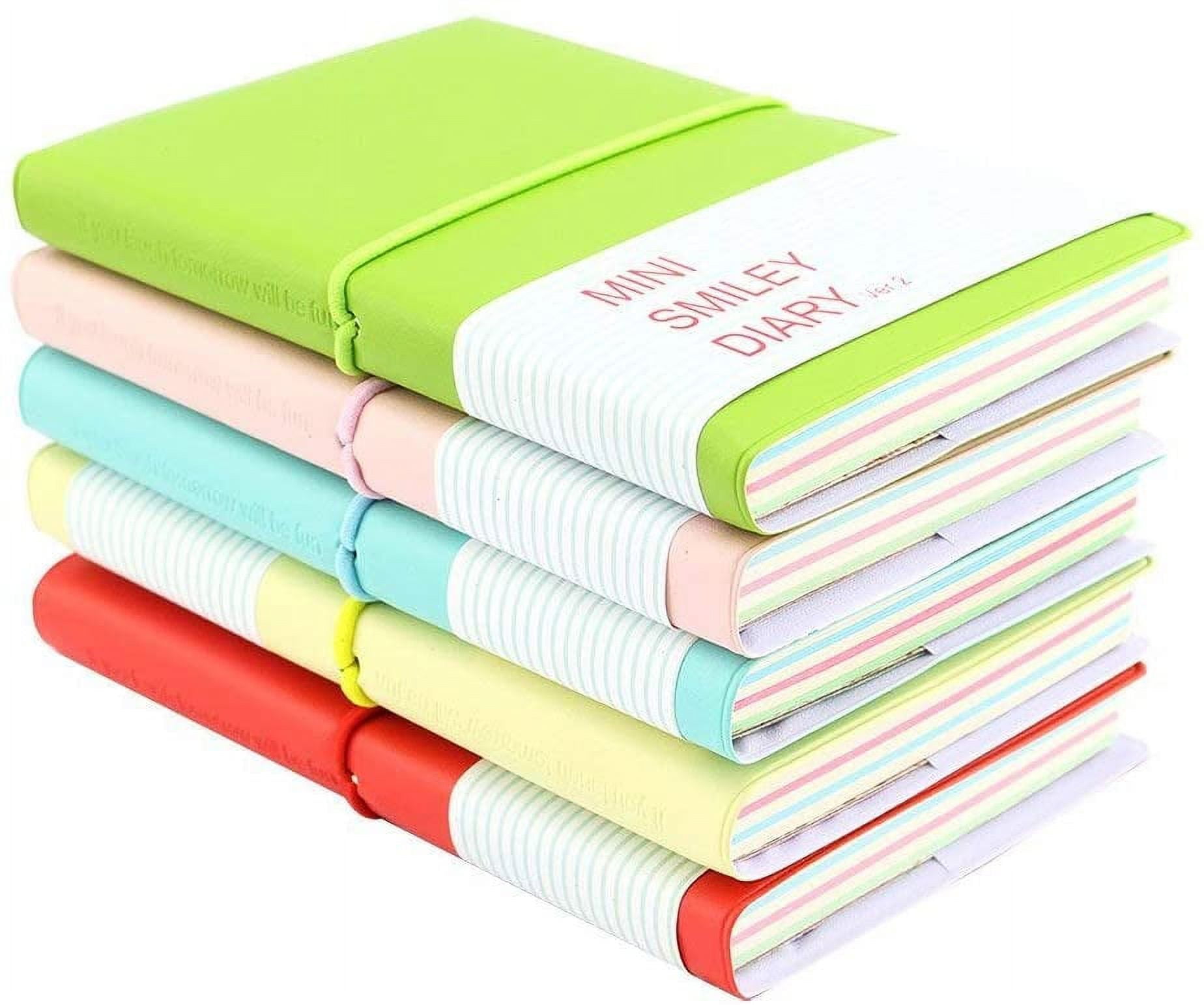 Sohindel Portable Mini Smiley Diary Paper Notebooks, Assorted Colors ...