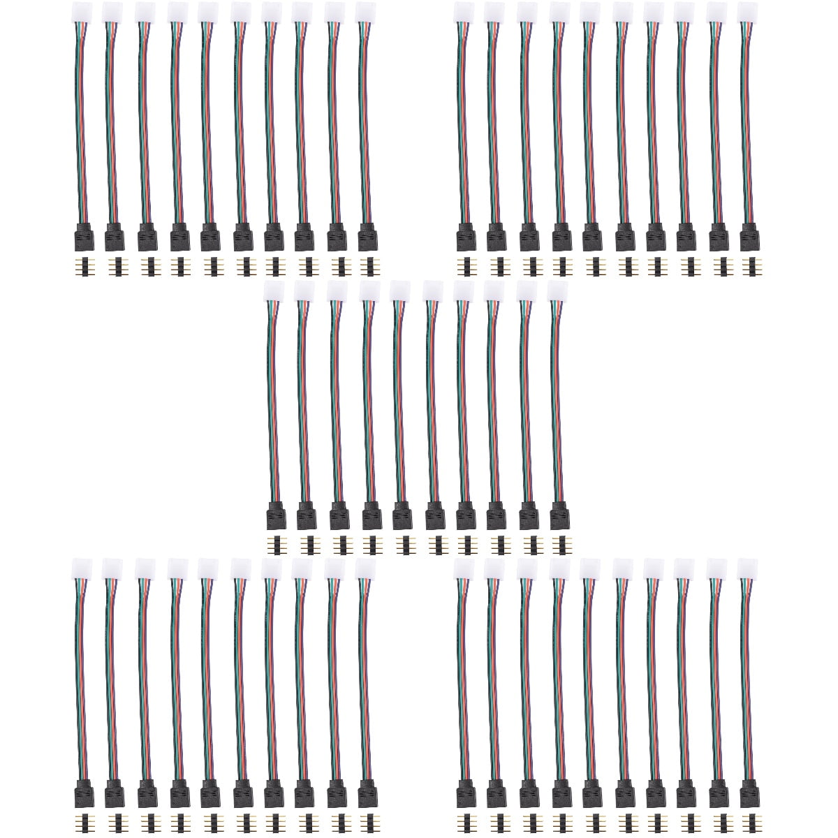 Set of 5 Replaceable Scarf Fastener Led Strip Connector - Walmart.com