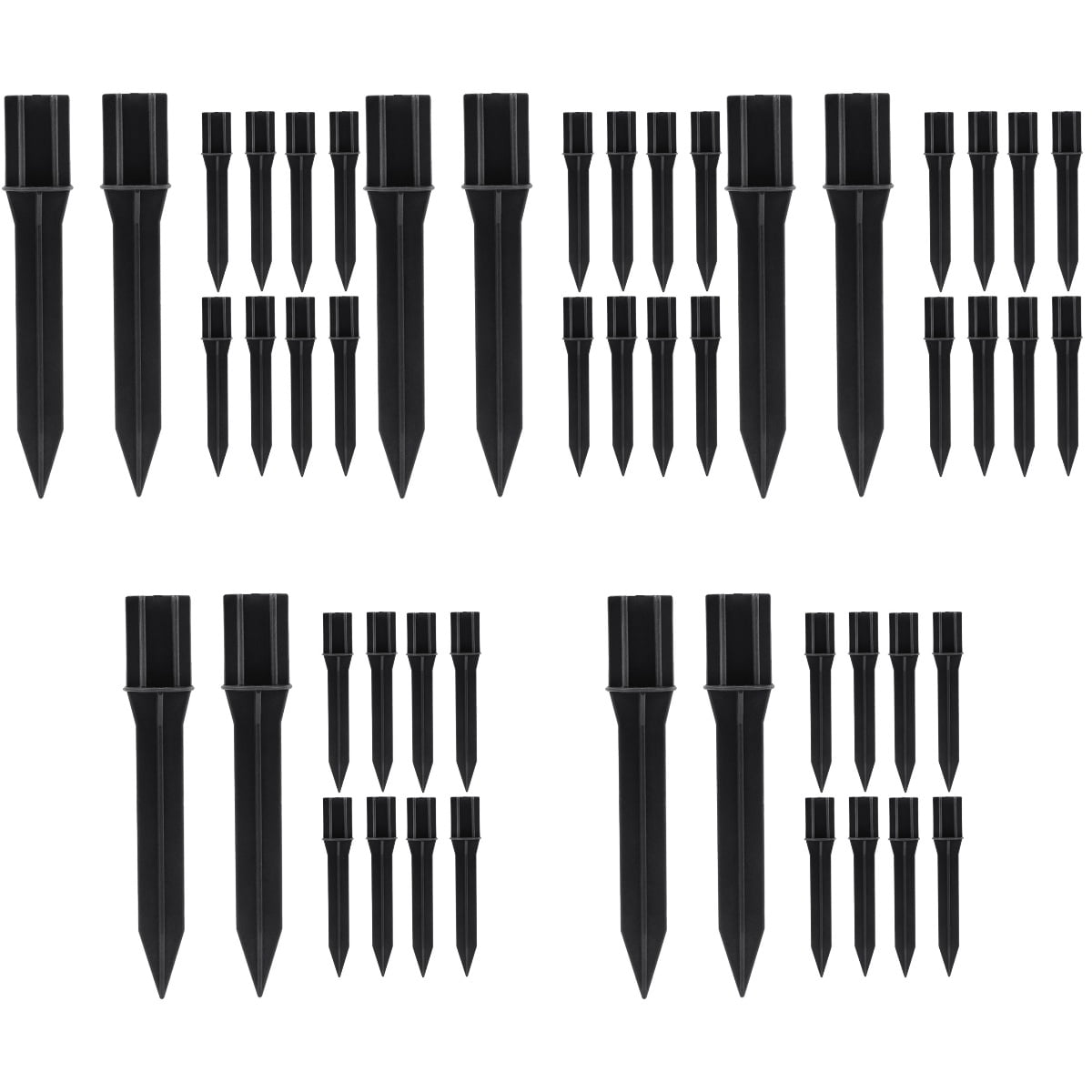Set of 5 Replacement Spikes for Solar Lights Abs Ground Nail Pile Link ...