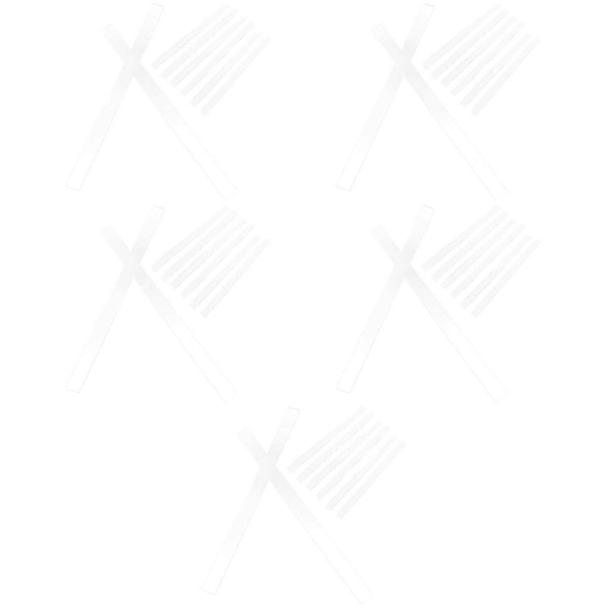 Set of 5 Roller Acrylic Thickness Gauge Transparent Ruler 0.3X2.5X40CM ...