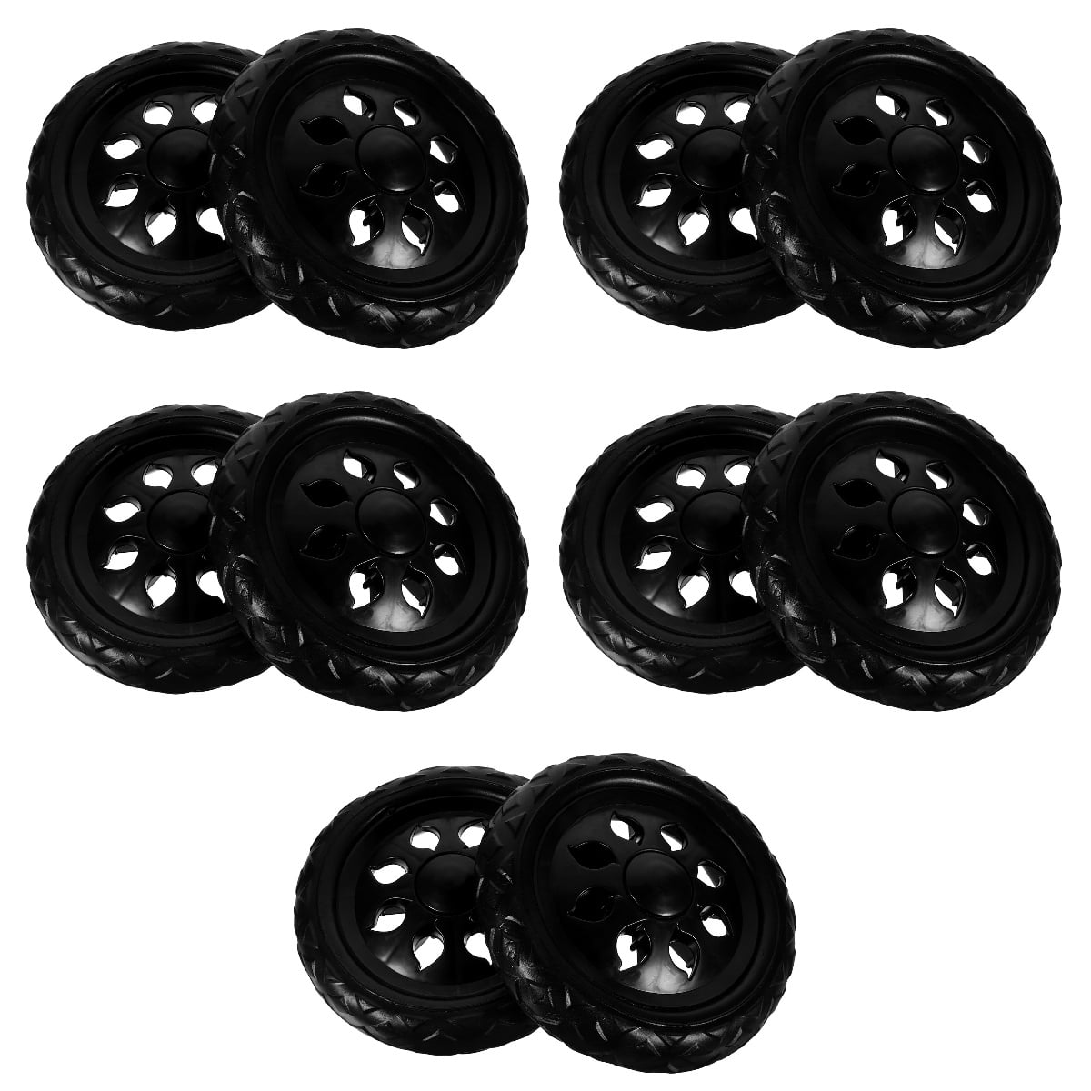 Set of 5 Shopping Cart Wheels Casters Garbage Stroller Bin - Walmart.com