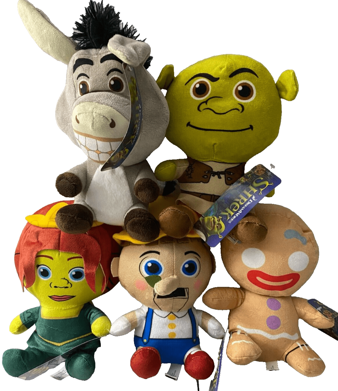 Set of 5 Shrek Plush Toys 7 inch each. Dreamworks Stuffed Animals ...