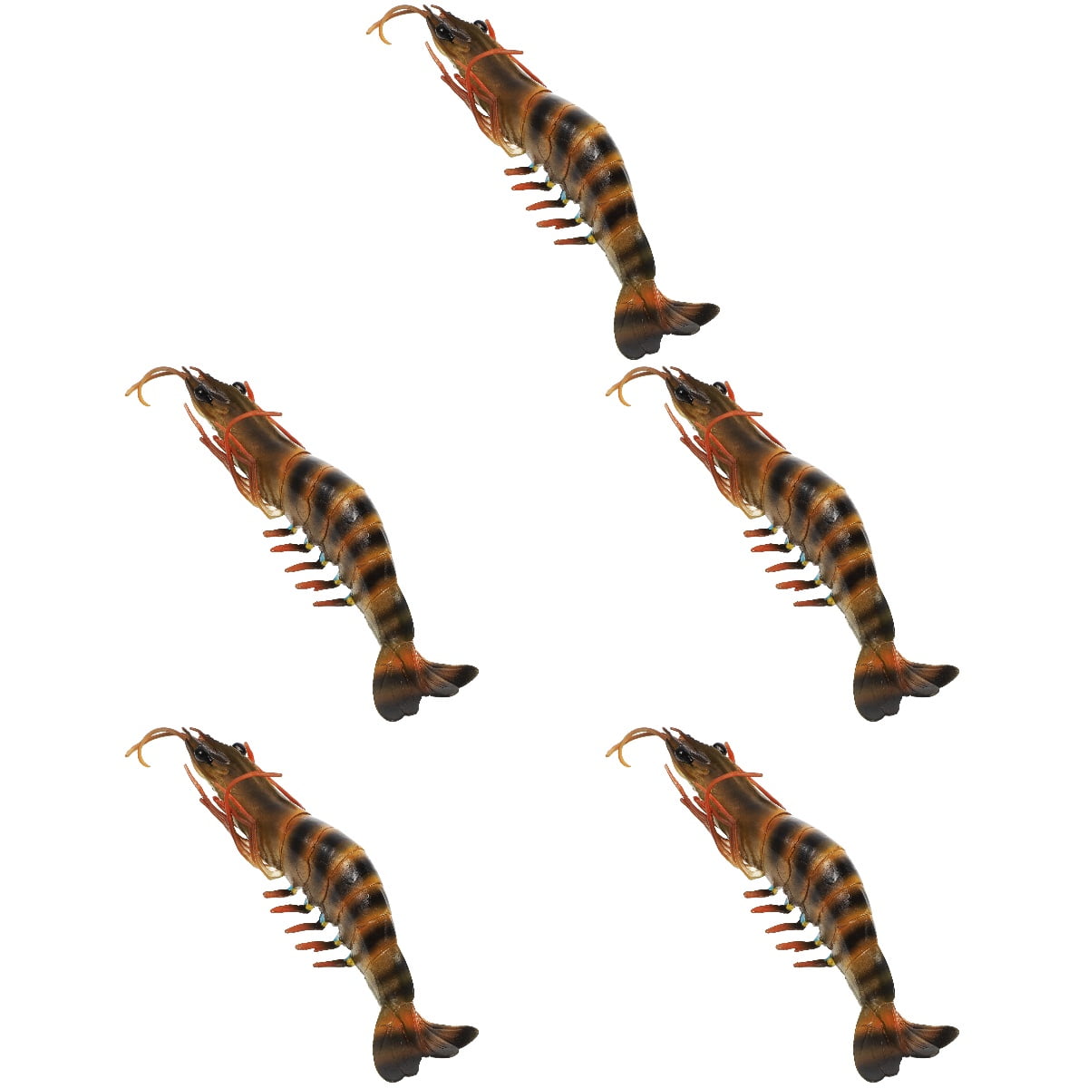 Set of 5 Simulation Food Prawn Toy Shrimp Model Children Cognitive ...