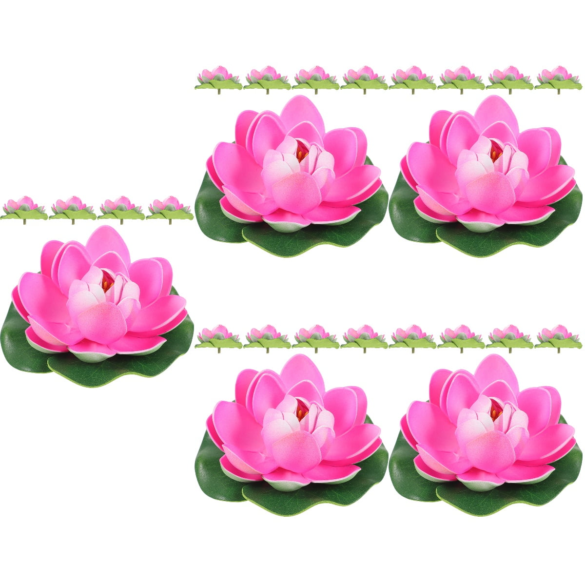 Set of 5 Simulation Lotus Leaf Pollution-free Decoration Artificial ...