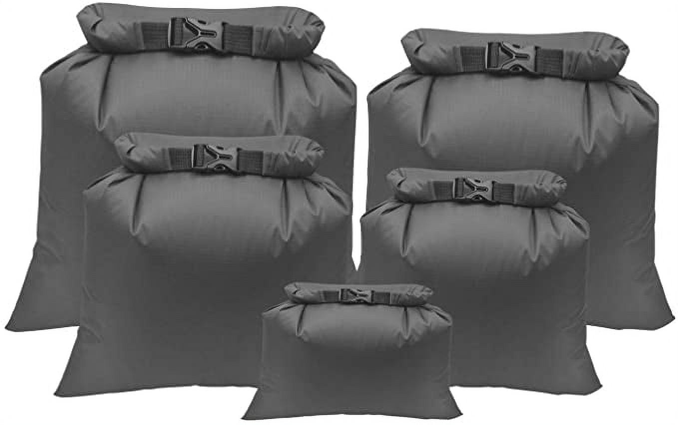 Set of 5 Sizes Roll Top Waterproof Dry bag Kit Storage Compression Bag ...