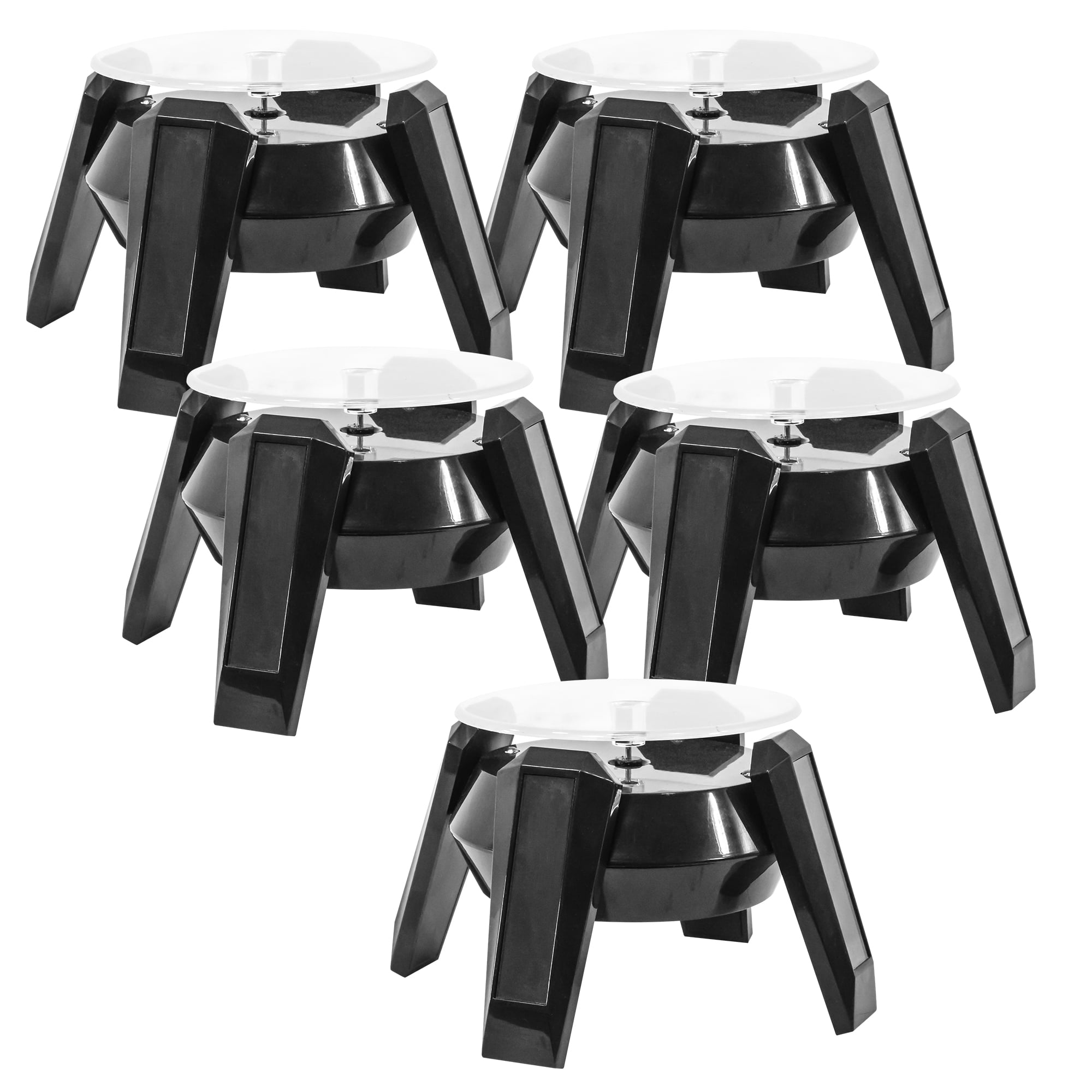 Set of 5 Solar Powered Rotating Spinning Action Figure Displays ...