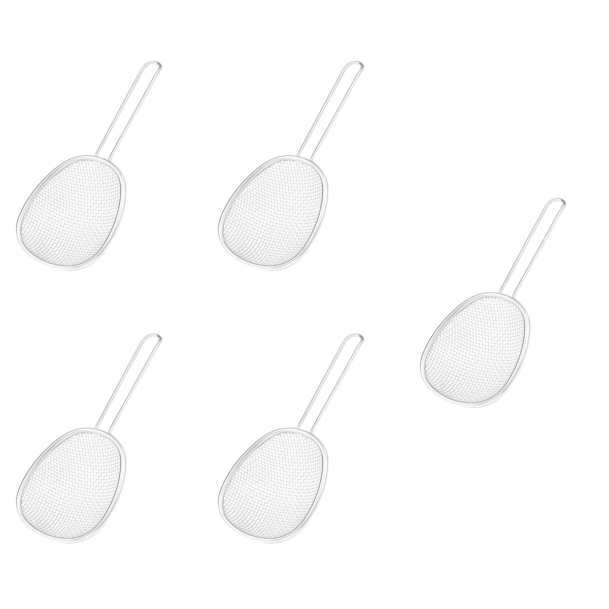 Set of 5 Stainless Steel Chip Basket Deep Fryer Metal Mesh Strainer ...