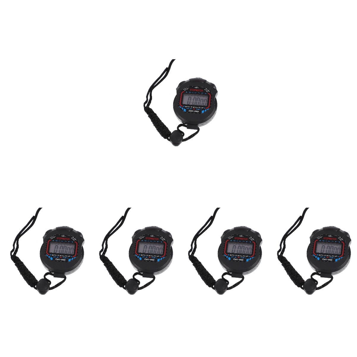 Set of 5 Stop Watch Easy Timer Runners Stopwatch Alarm Clock - Walmart.com