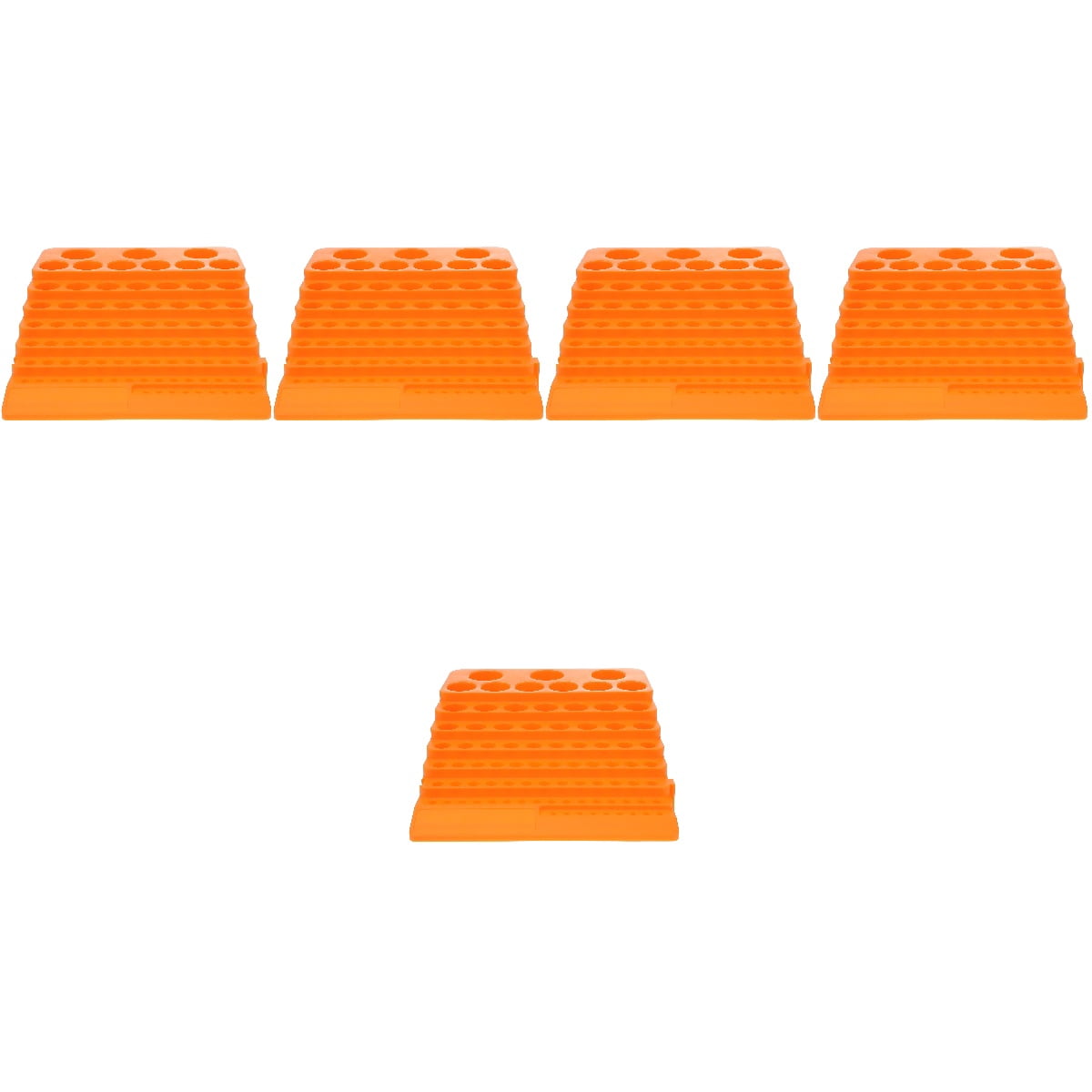 Set of 5 Storage Boxes for Bits Rack Drill Holder Case Stand Orange ...