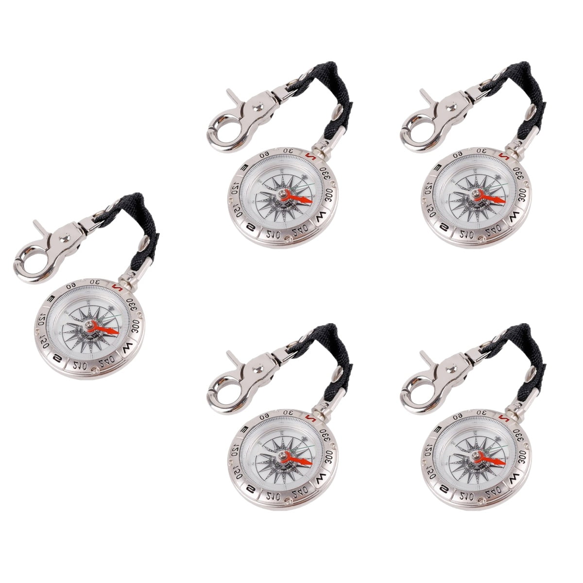 Set of 5 Survival Compass Outdoor Portable Side Bearing Travel ...