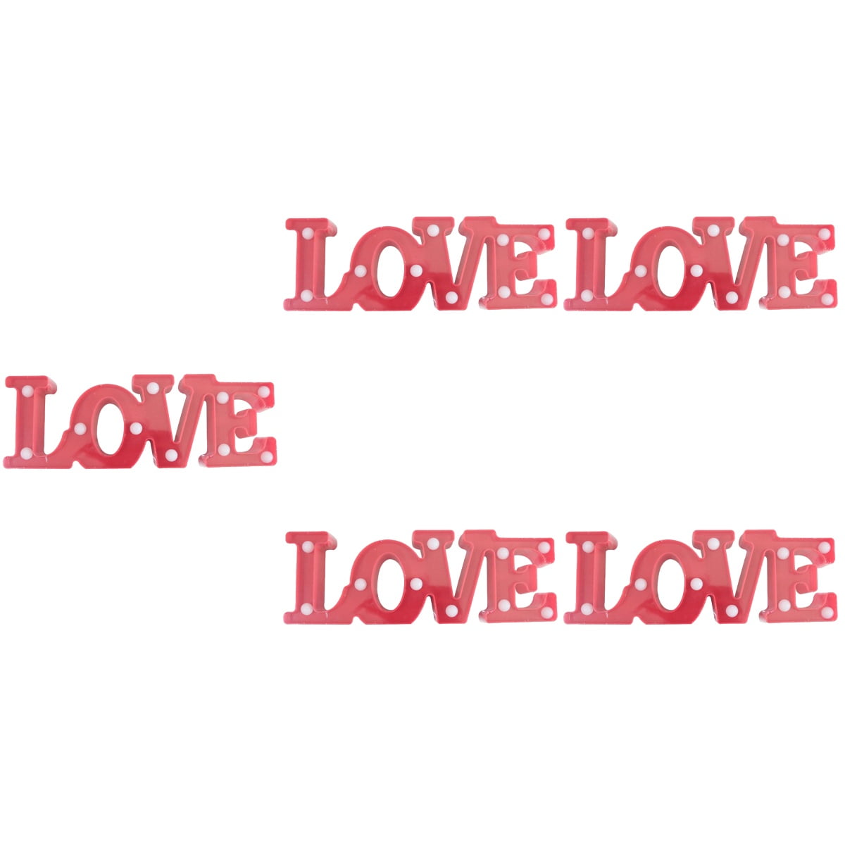 Set of 5 Table Centerpiece Bedside Lamp Decor Sign Signs Red - Walmart.com