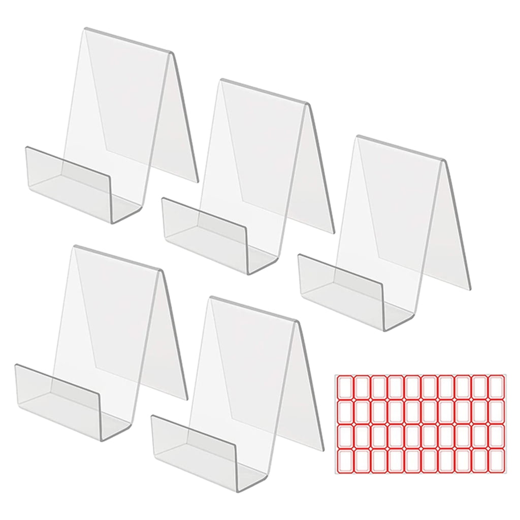 Set of 5 Transparent Acrylic Bookshelves Versatile Organization and ...