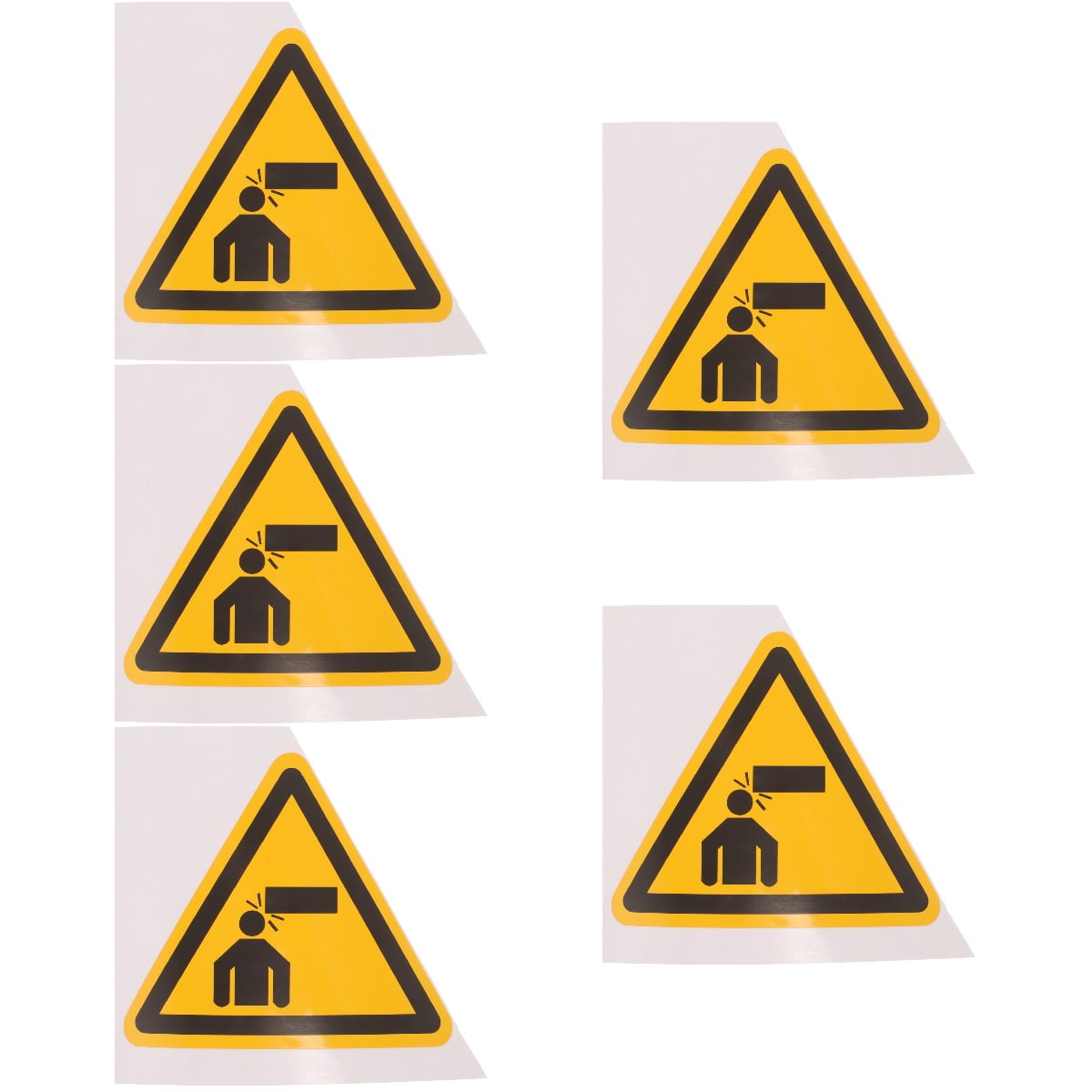 Set of 5 Watch Your Head Sticker Decal Security Camera Sign Triangle ...