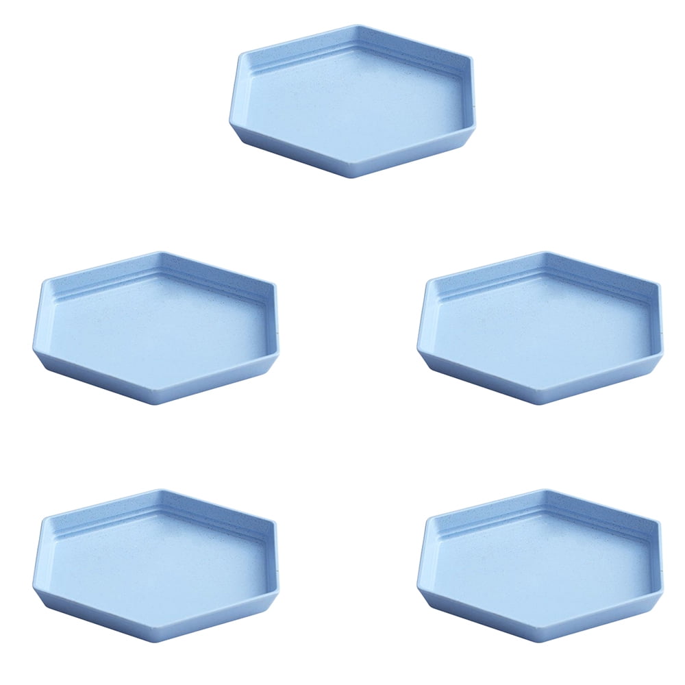 Set of 5 Wheat Hexagonal Tray Serving Dishes,Simple Wheat Straw ...