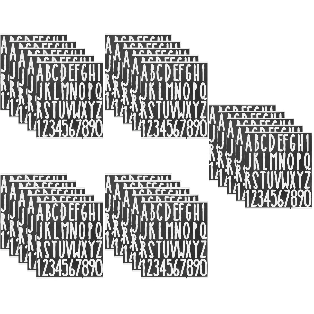 Set of 5 outside White Alphabets Large Number Stickers Mailbox ...