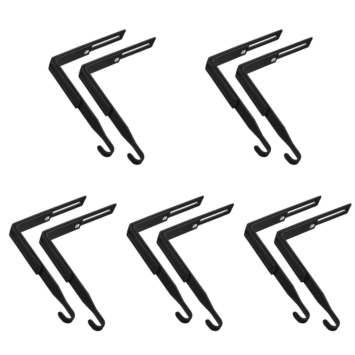 Set of 5 over Door Clothes Hanger Hook Kitchen Waste Bin Mini Car Black ...