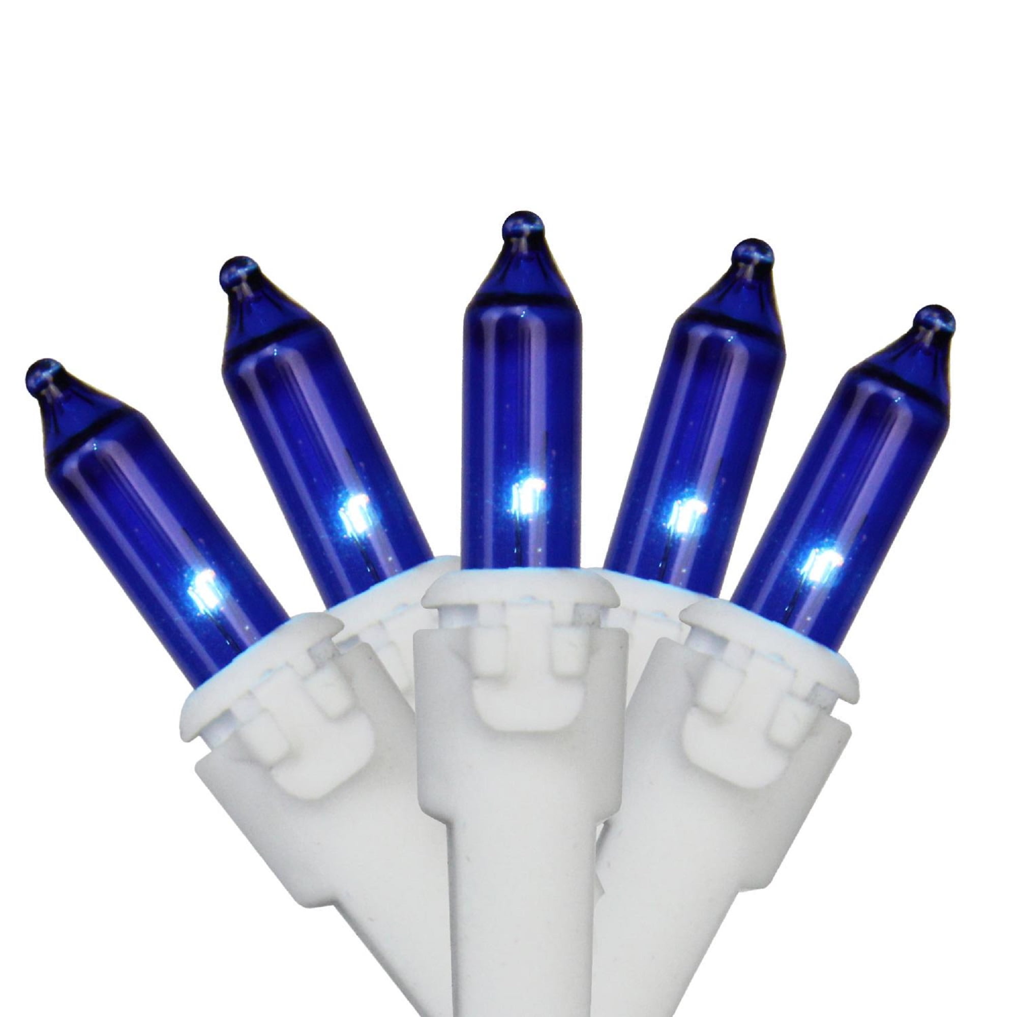 Northlight Mini Incandescent Christmas Lights - Blue - 10' White Wire ...