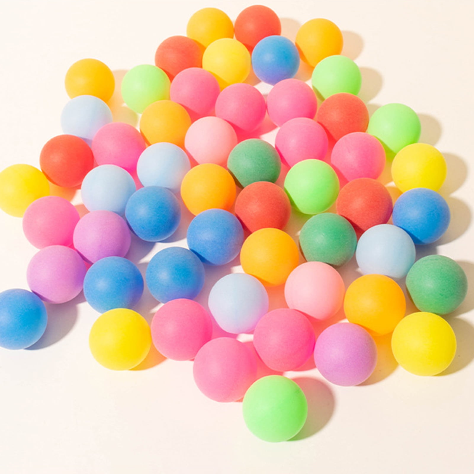Set of 50 Colored Ping Pong Balls with Frosted Surface - Elastic and ...