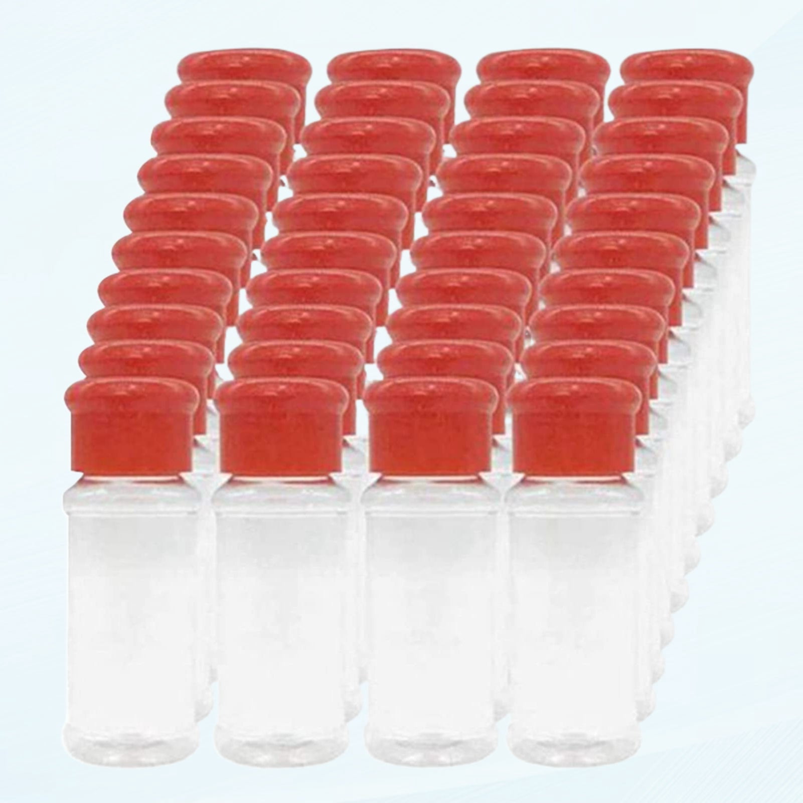 Set of 50 Empty Plastic Spice Bottles for Storing Barbecue Salt Pepper ...