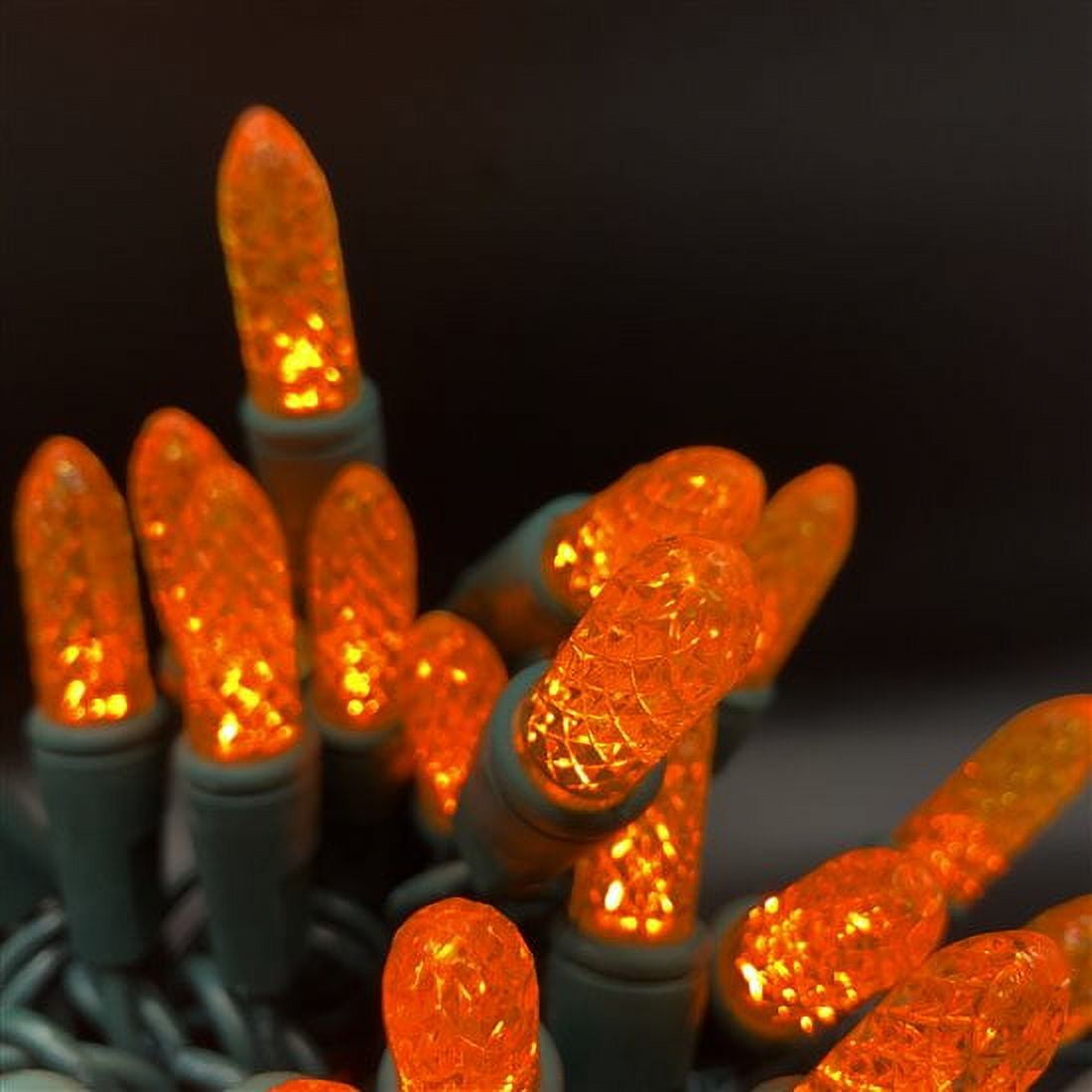 Set of 50 Orange M8 LED Lights with 4in Spacing - Walmart.com