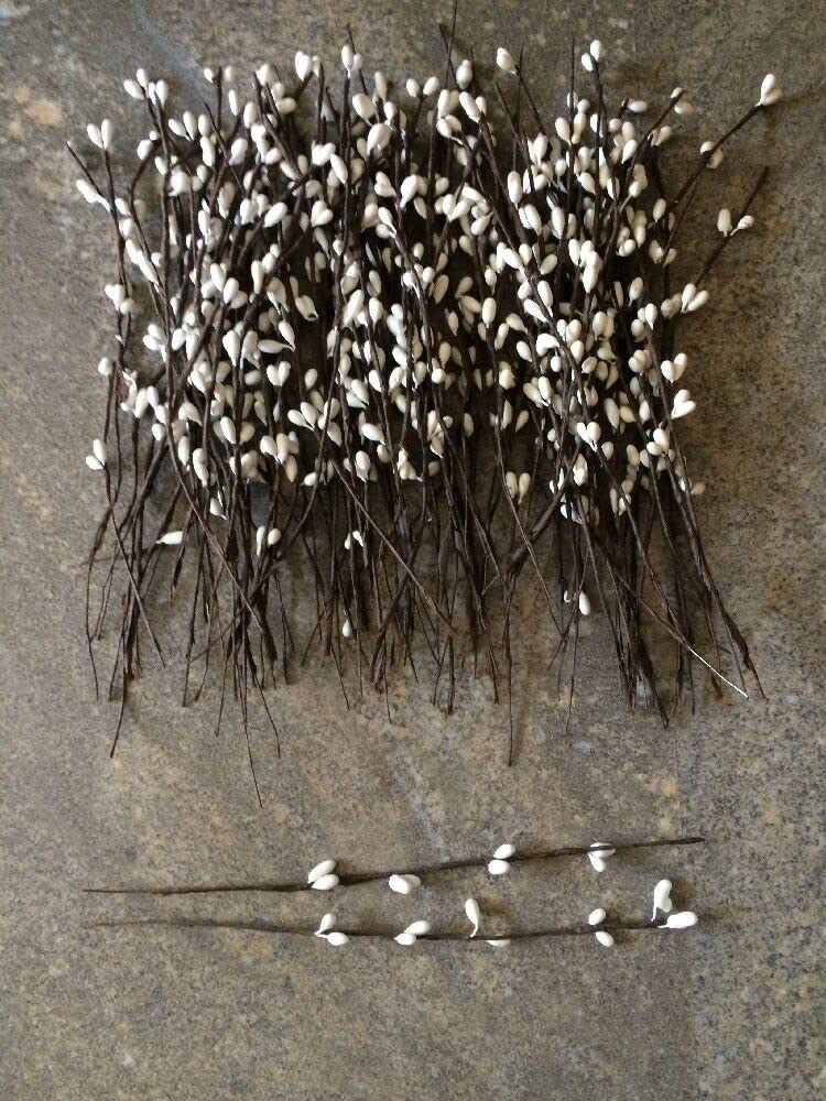 Set of 50 ~ Primitive 7" 7 inch Bright White Pip Berry Garland Picks ...