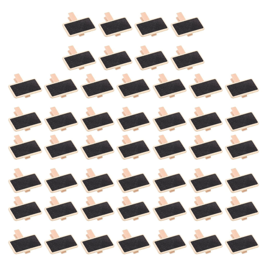 Set of 50 Strong Grip Mini Chalkboard Clips for Securely Holding Cards ...