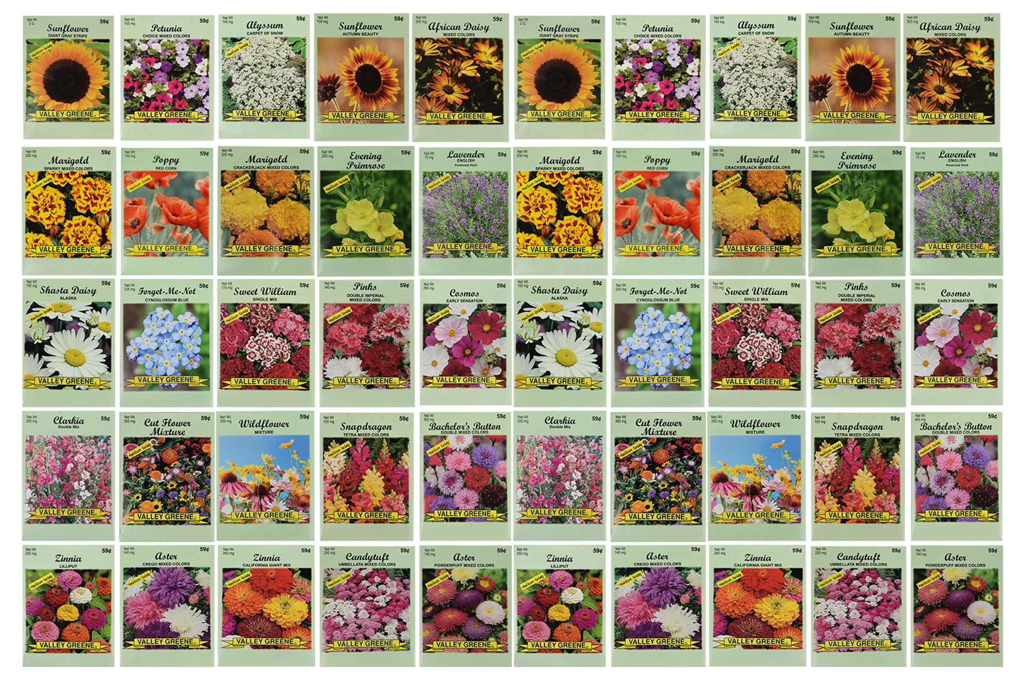 Set of 50ITSC Flower Seed Packets! Flower Seeds in Bulk, 15 or More ...