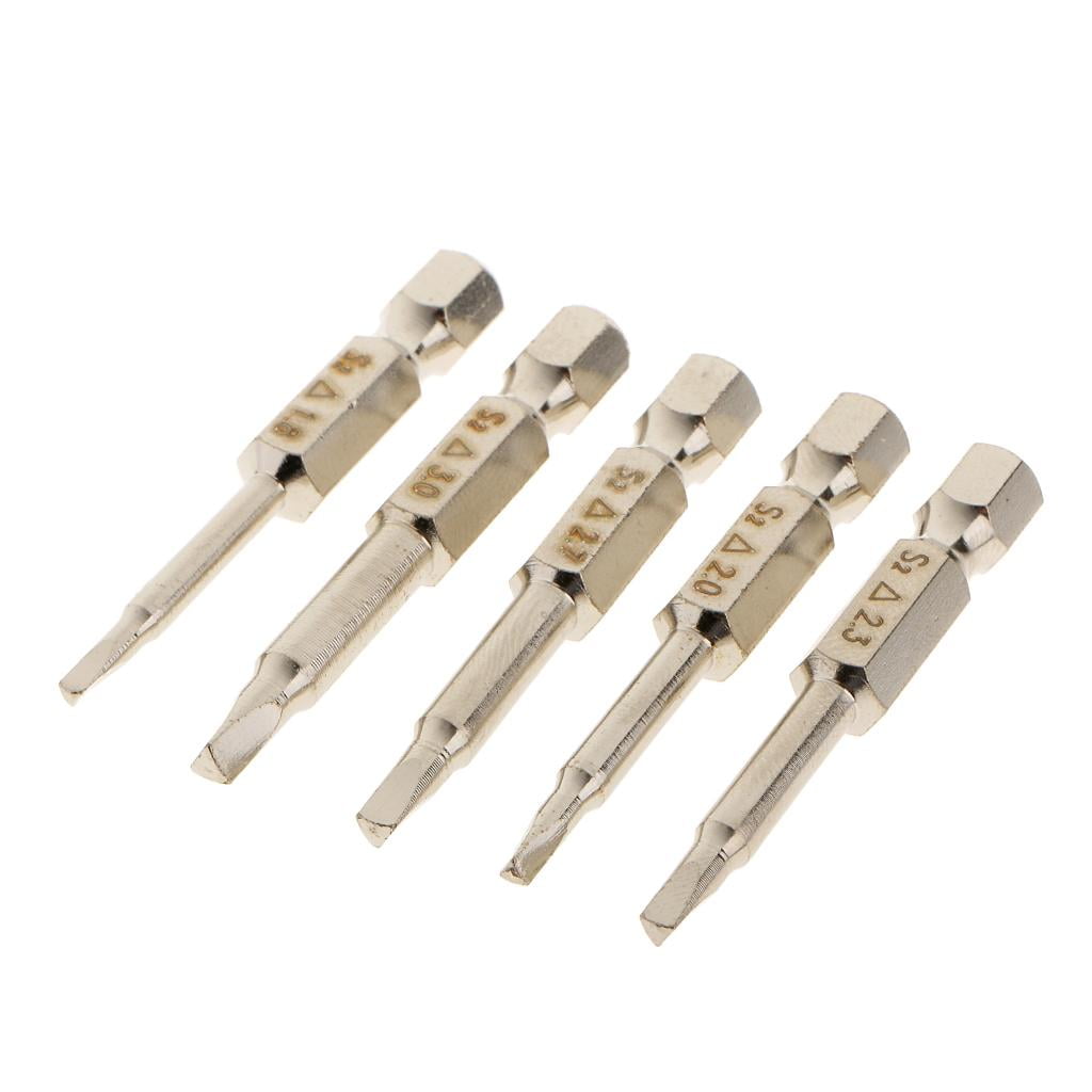 Set of 5Pcs Long Cross Head Triangle Screwdriver Tools Bits Tip Set ...