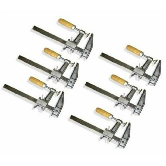 Set of 6-18" Steel Bar Clamp with Metal Ratcheting System and Quick ...